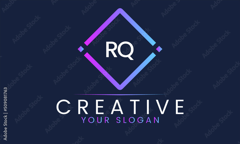 RQ letter logo design, Letter QR logo design, RQ logo, QR logo Stock ...