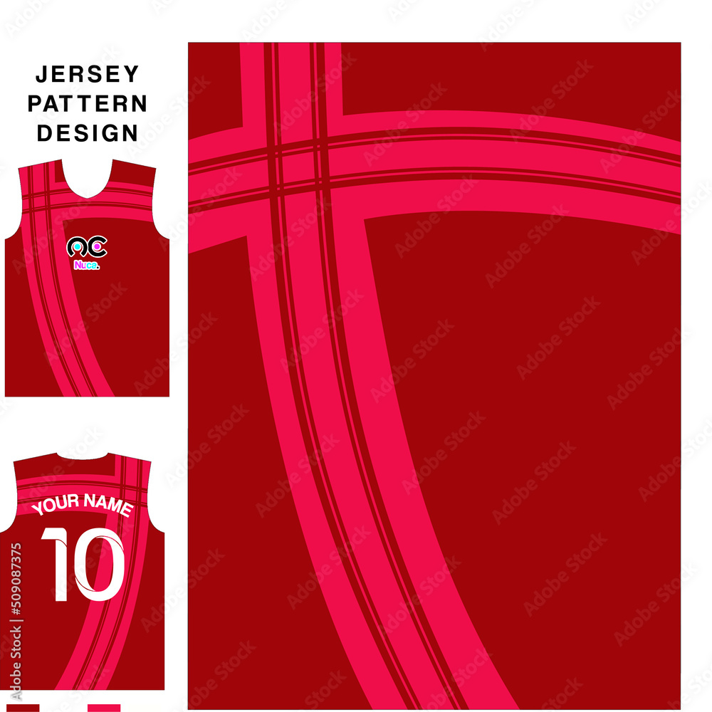 Jersey printing design pattern for soccer, badminton, basketball ...