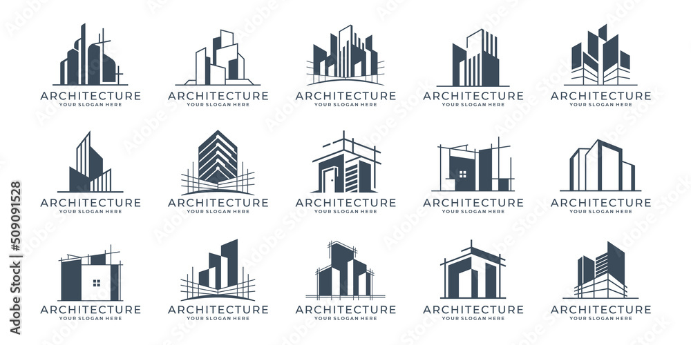 building architectural logo set design inspiration. Stock Vector ...