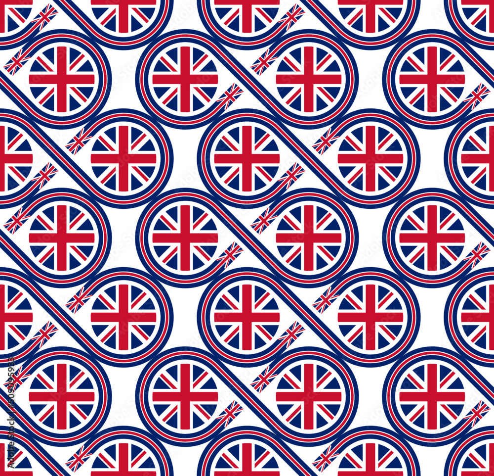infinity pattern design of union jack flag . vector illustration Stock ...