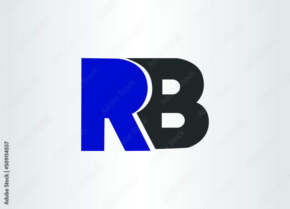 RB logo designed with letter R B in vector format. Stock Vector | Adobe ...