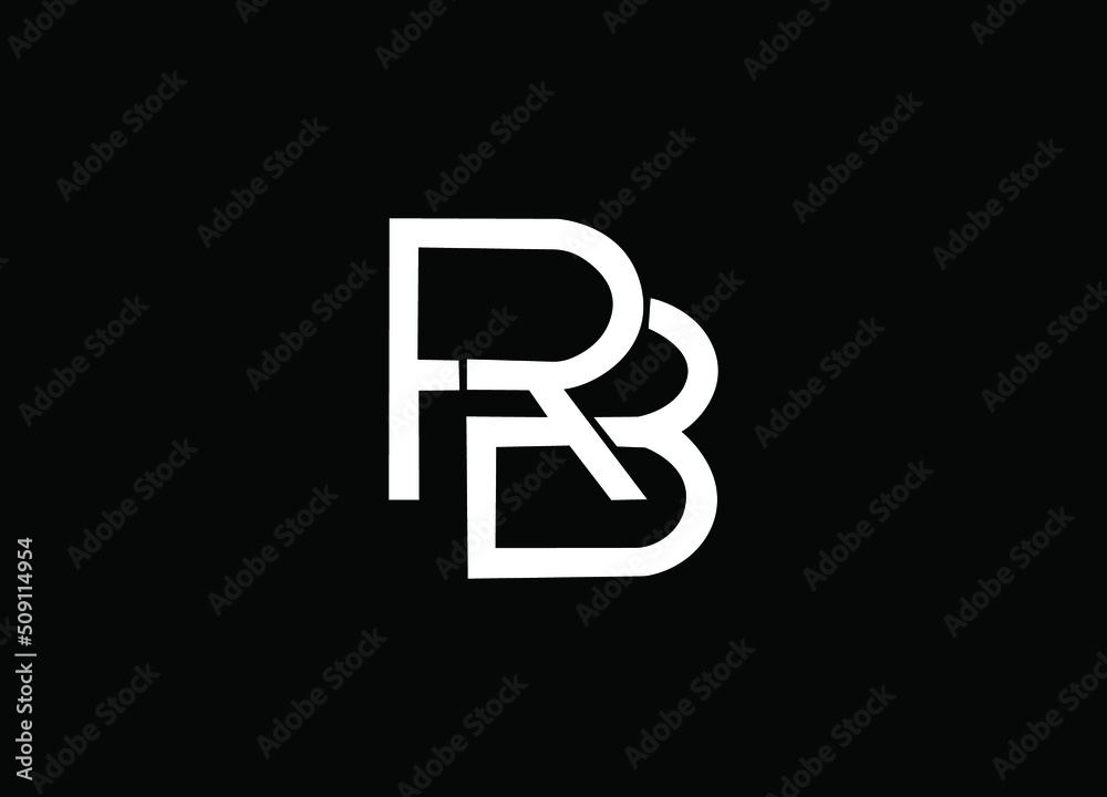 RB logo designed with letter R B in vector format. Stock Vector | Adobe ...