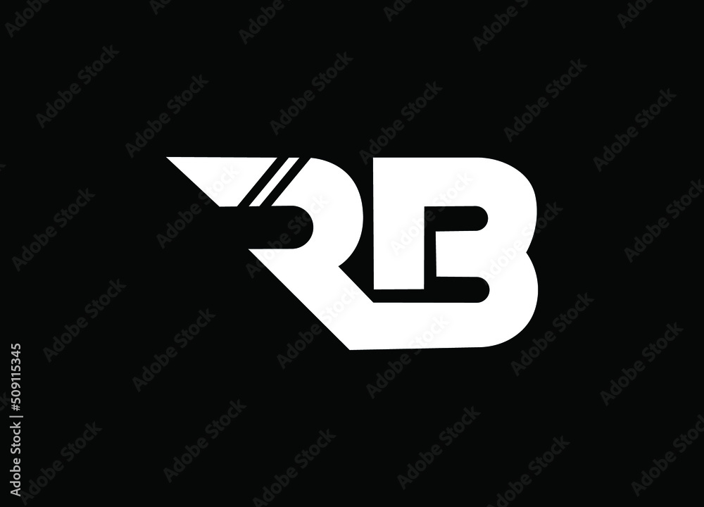 RB logo designed with letter R B in vector format. Stock Vector | Adobe ...