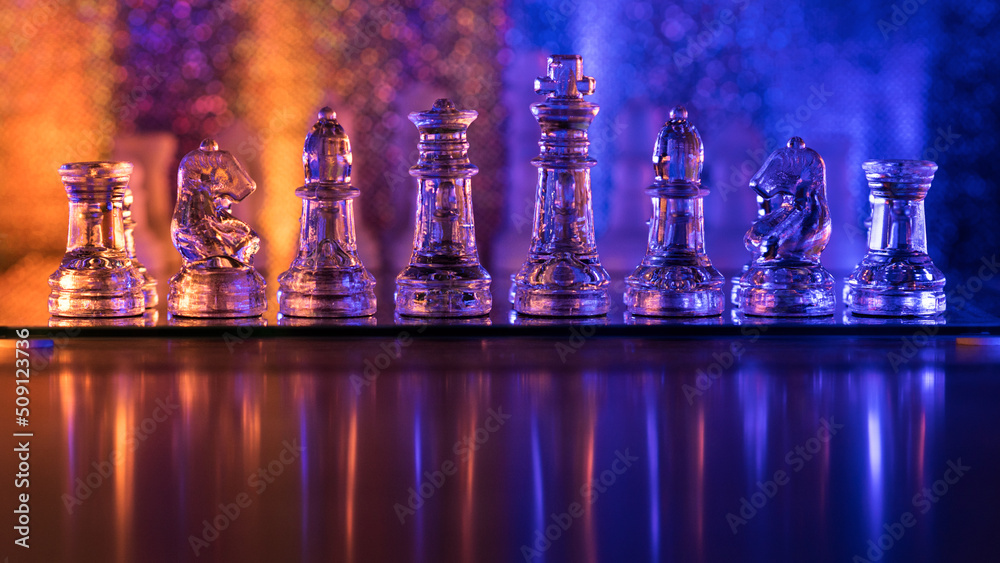 Glass transparent chess background Stock Photo | Adobe Stock