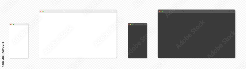Browser window interface. Web browser interface. Empty browser window ...