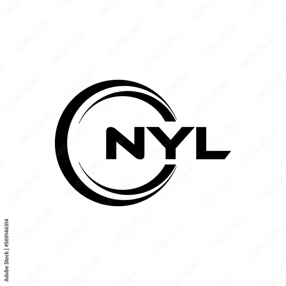 NYL letter logo design with white background in illustrator, vector ...