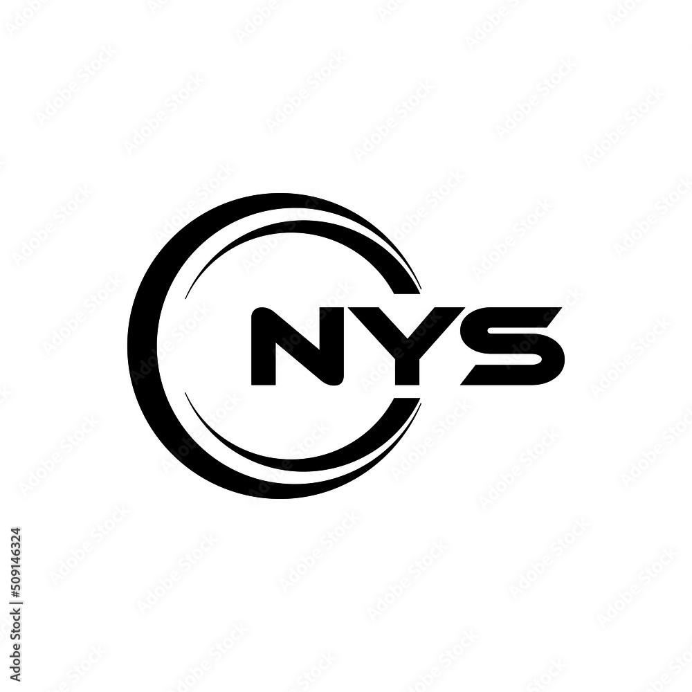 NYS letter logo design with white background in illustrator, vector ...
