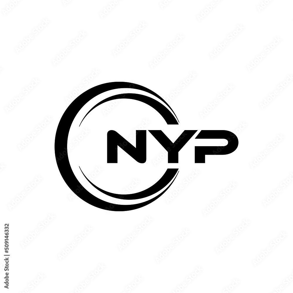 NYP letter logo design with white background in illustrator, vector ...