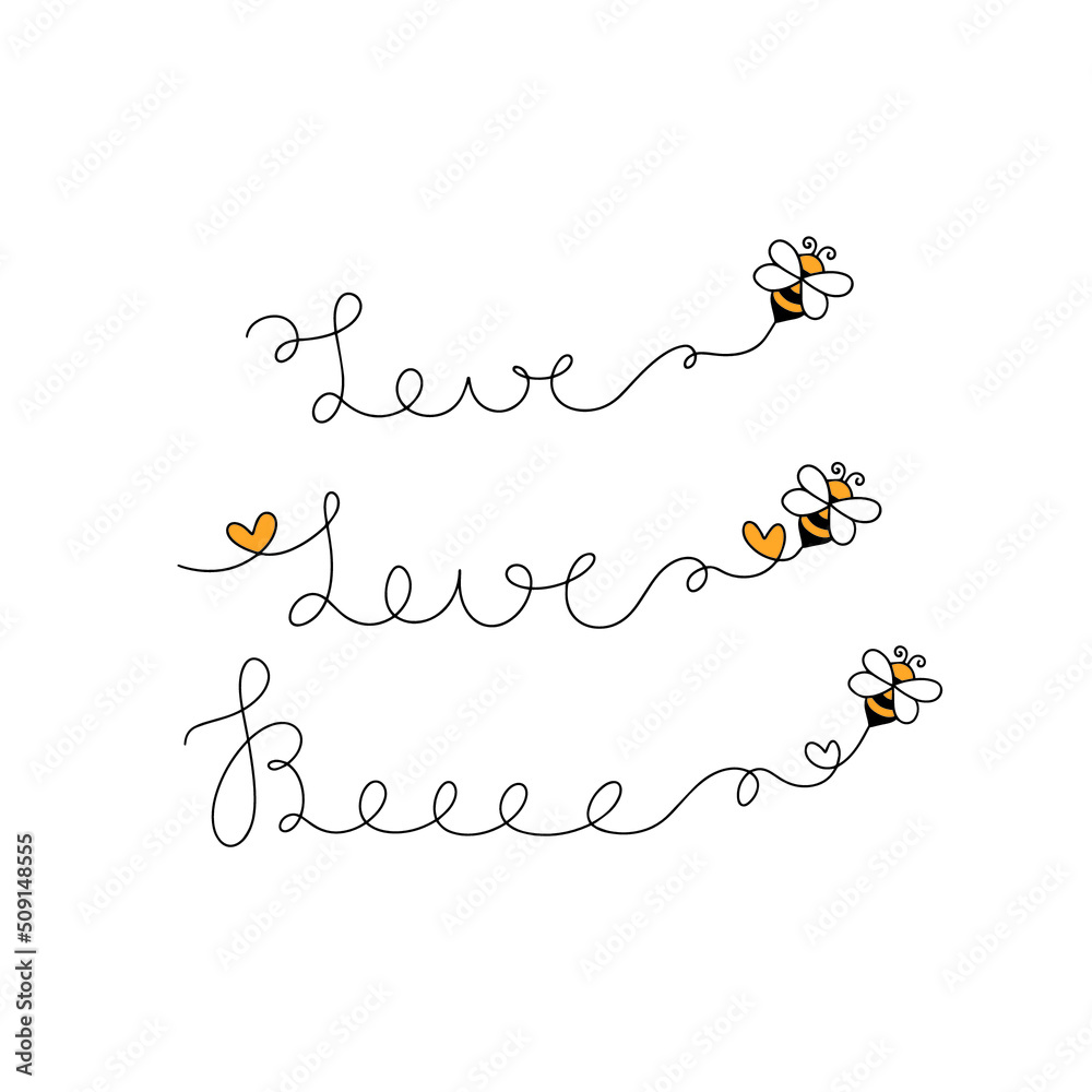 Bee trails vector graphic set. Flying bee path silhouette designs Stock ...