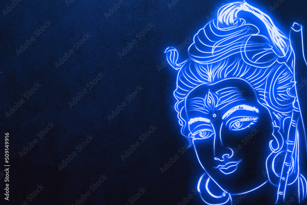Poster mahadev Lord shiva neon sign – Wall Art | UkPosters