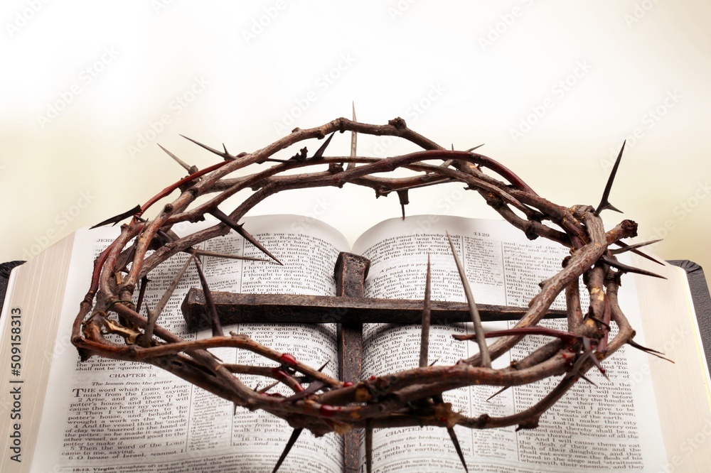 Crown of thorns symbolizing the suffering crucifixion, death and ...