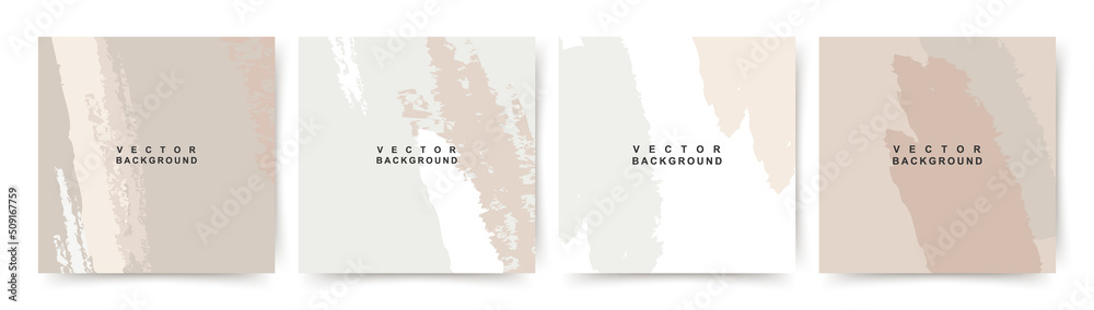 Abstract neutral background with textures in pastel colors. Set of ...