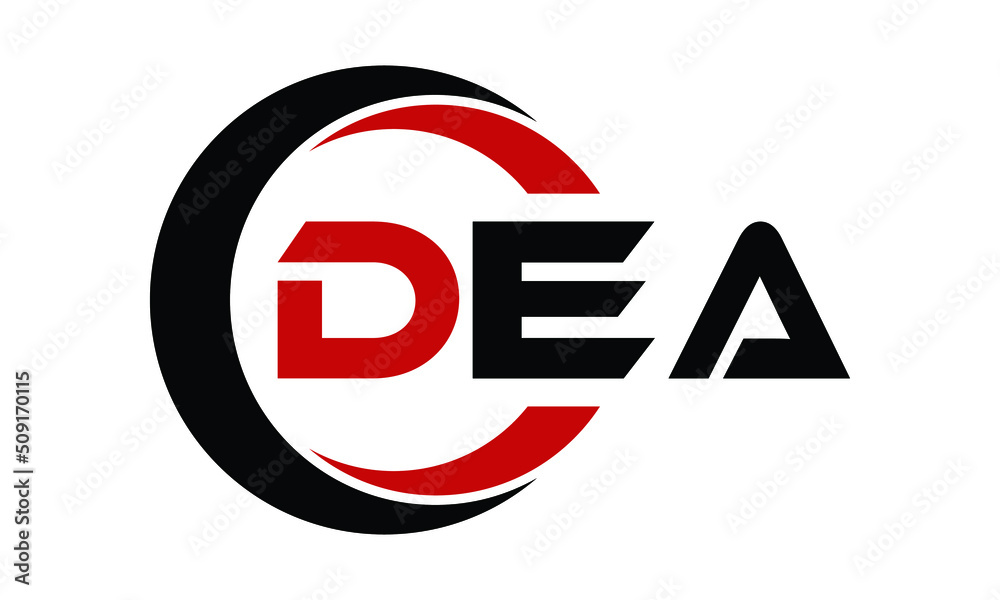 DEA swoosh three letter logo design vector template | monogram logo ...