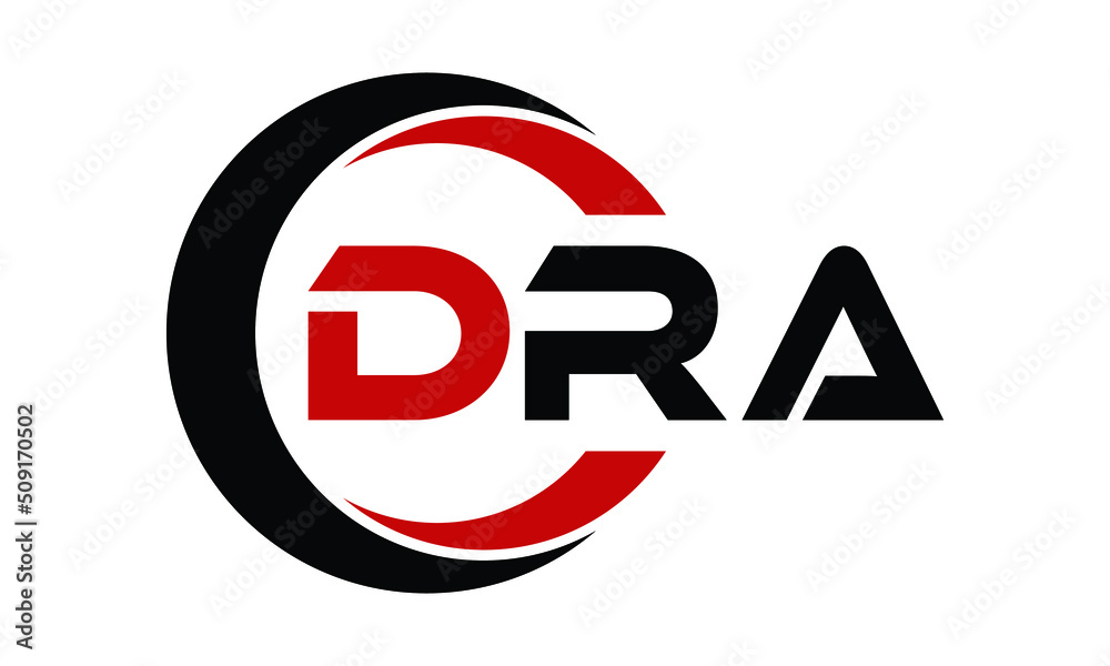 DRA swoosh three letter logo design vector template | monogram logo ...