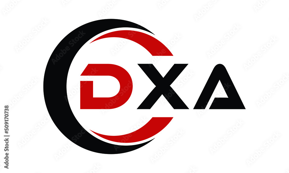 DXA swoosh three letter logo design vector template | monogram logo ...