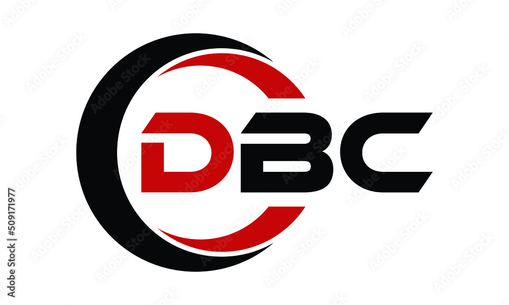 DBC swoosh three letter logo design vector template | monogram logo ...
