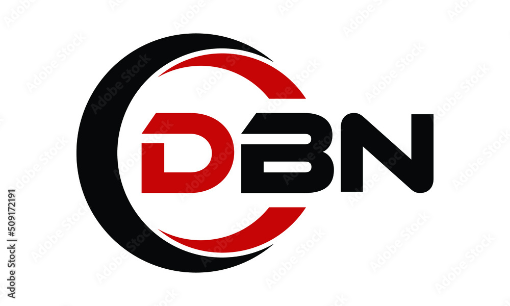 DBN swoosh three letter logo design vector template | monogram logo ...