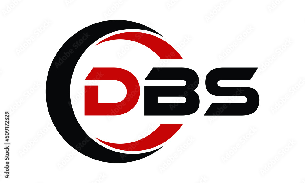 DBS swoosh three letter logo design vector template | monogram logo ...