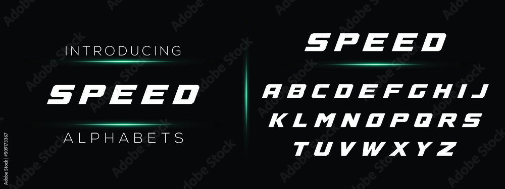 SPEED, Sport Modern Italic Alphabet Font. Typography urban style fonts ...