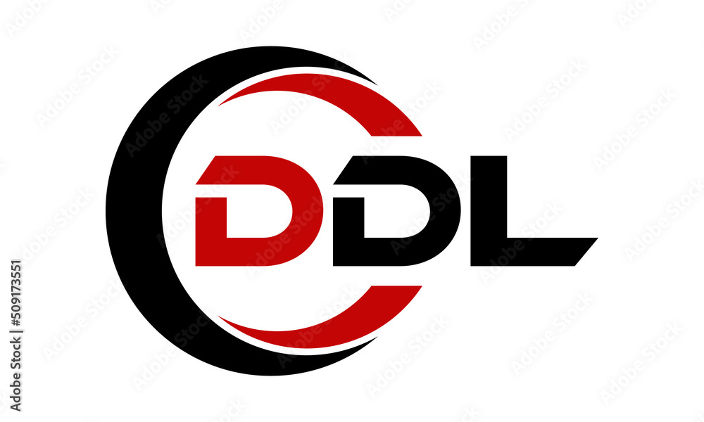 DDL swoosh three letter logo design vector template | monogram logo ...