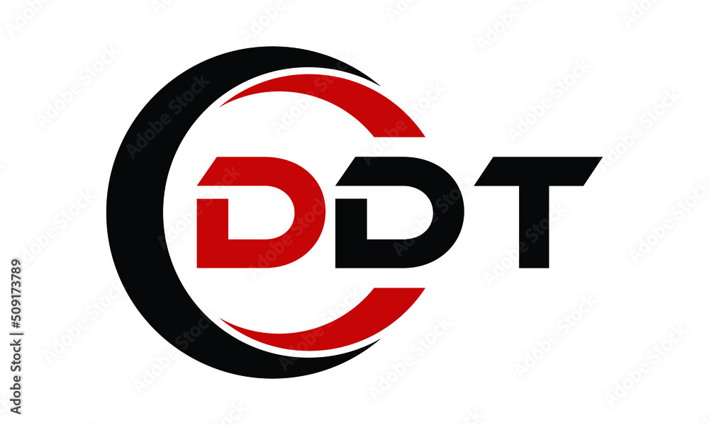DDT swoosh three letter logo design vector template | monogram logo ...