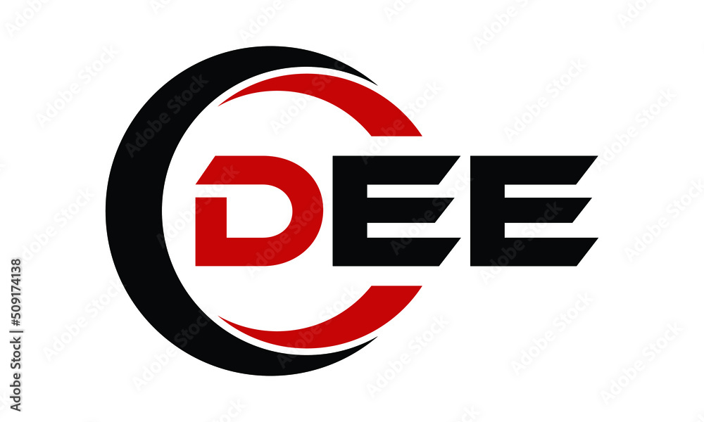 Vetor de DEE swoosh three letter logo design vector template | monogram ...