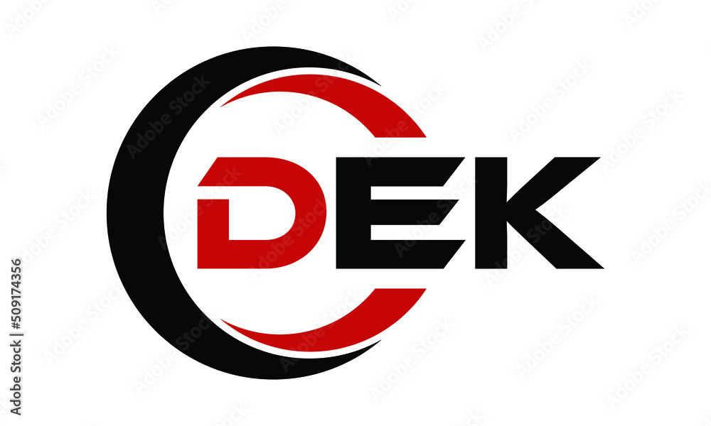 DEK swoosh three letter logo design vector template | monogram logo ...