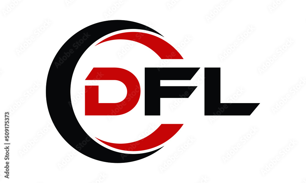 DFL swoosh three letter logo design vector template | monogram logo ...
