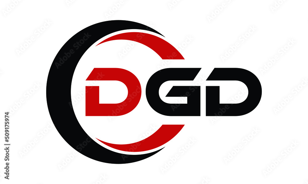 DGD swoosh three letter logo design vector template | monogram logo ...