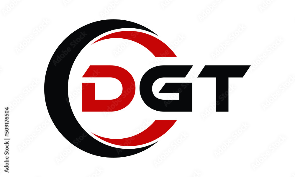 DGT swoosh three letter logo design vector template | monogram logo ...