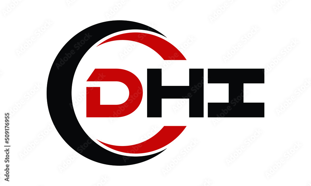 DHI swoosh three letter logo design vector template | monogram logo ...