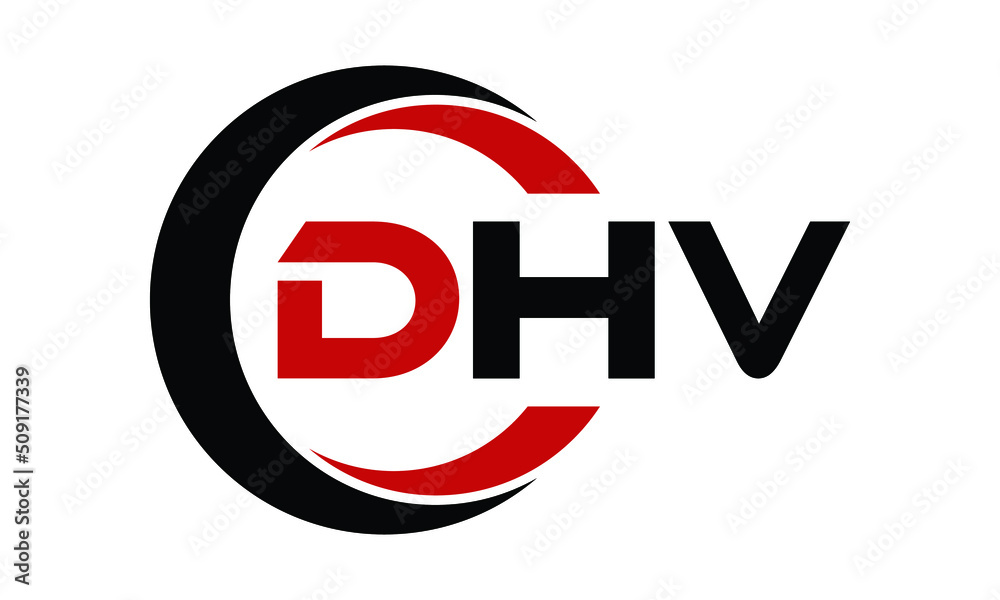 DHV swoosh three letter logo design vector template | monogram logo ...