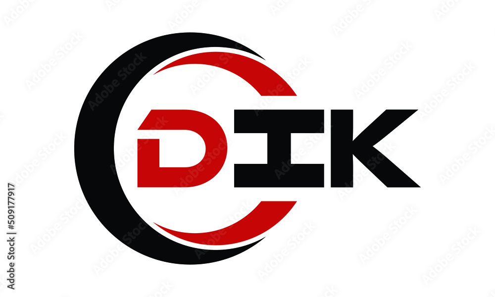 DIK swoosh three letter logo design vector template | monogram logo ...