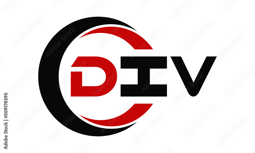 DIV swoosh three letter logo design vector template | monogram logo ...