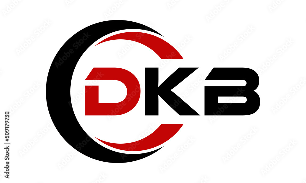 DKB swoosh three letter logo design vector template | monogram logo ...