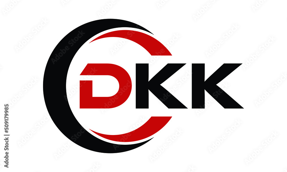 DKK swoosh three letter logo design vector template | monogram logo ...