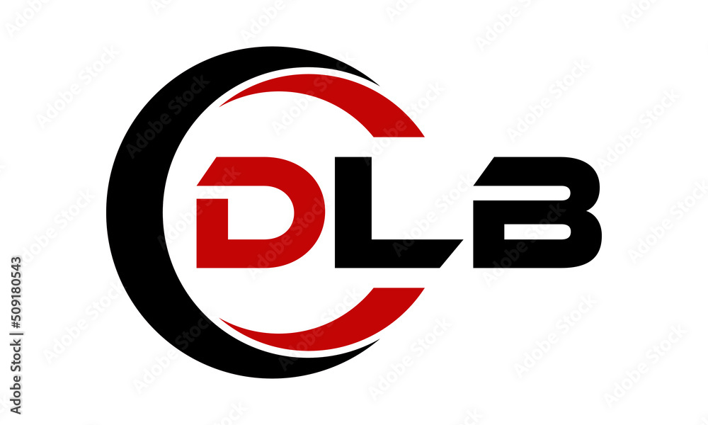 DLB swoosh three letter logo design vector template | monogram logo ...