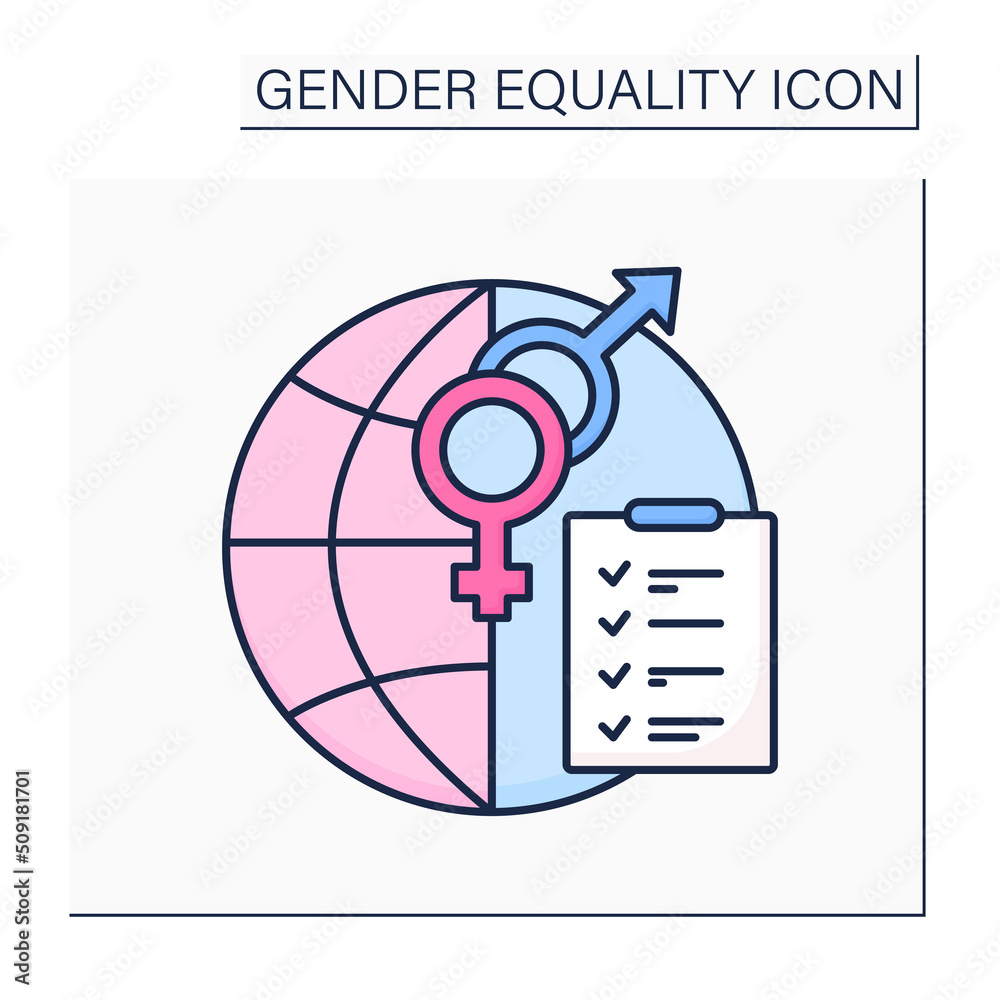 Mainstreaming color icon.Strategy to achieve equality between women and ...