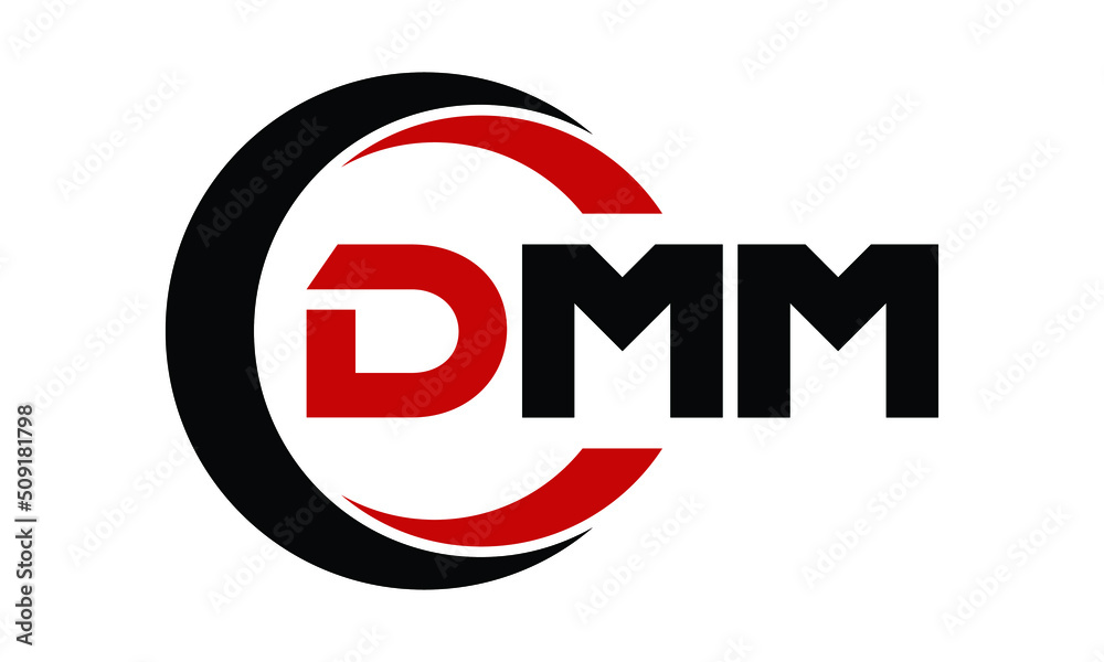 DMM swoosh three letter logo design vector template | monogram logo ...