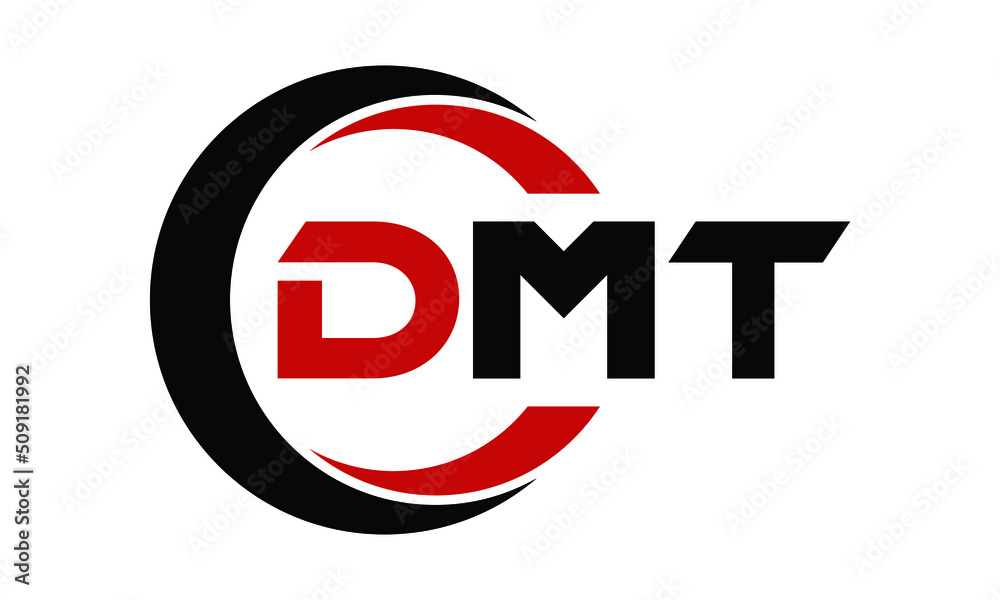 DMT swoosh three letter logo design vector template | monogram logo ...
