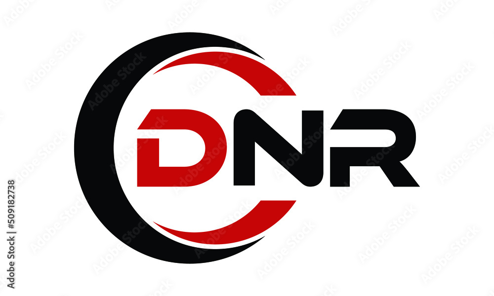 DNR swoosh three letter logo design vector template | monogram logo ...