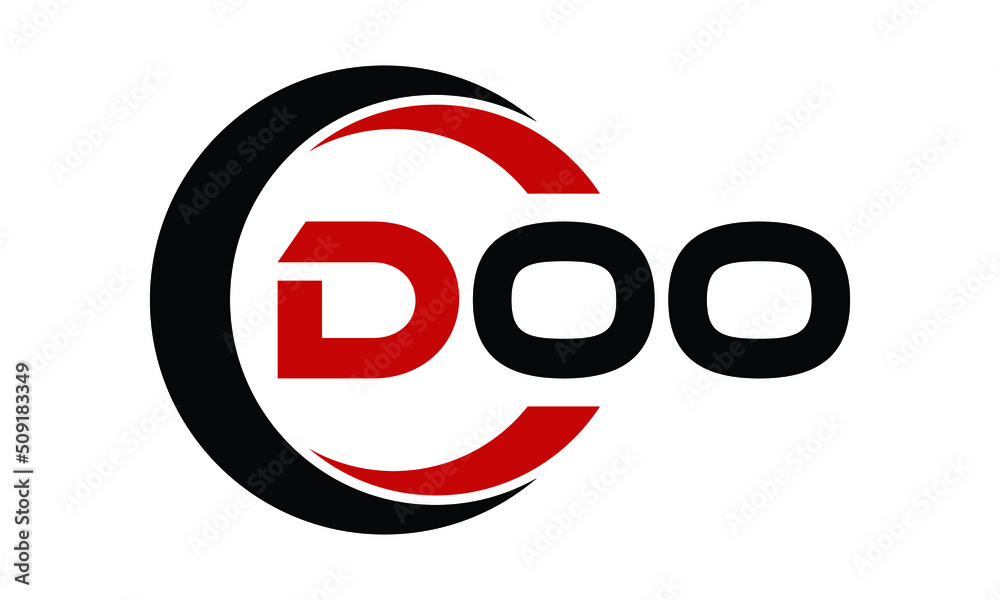 Vetor de DOO swoosh three letter logo design vector template | monogram ...
