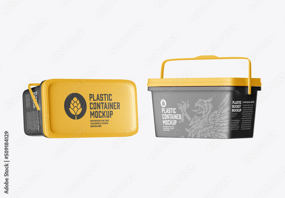 Plastic Container Mockup Stock Template | Adobe Stock