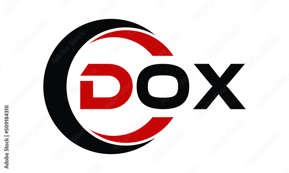 DOX swoosh three letter logo design vector template | monogram logo ...