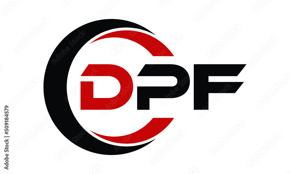 DPF swoosh three letter logo design vector template | monogram logo ...