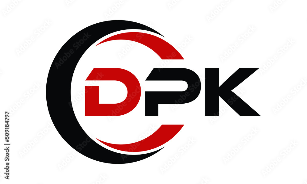 DPK swoosh three letter logo design vector template | monogram logo ...