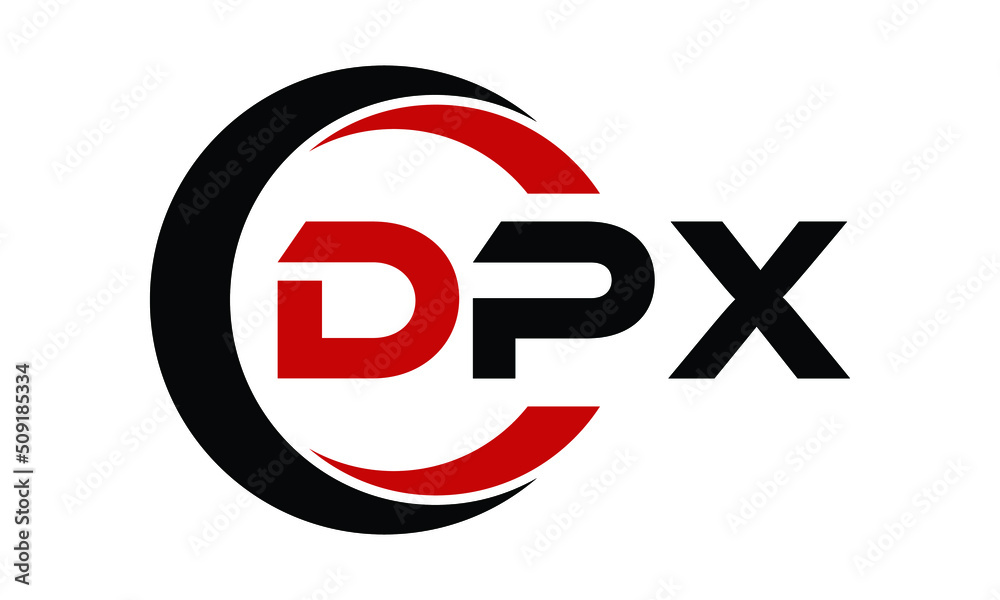 DPX swoosh three letter logo design vector template | monogram logo ...