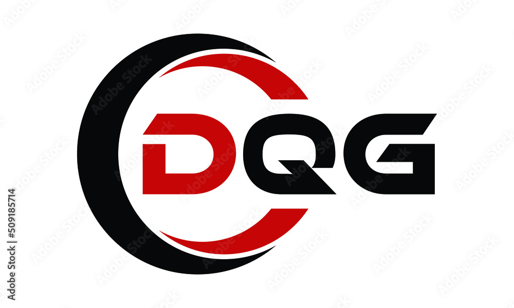 DQG swoosh three letter logo design vector template | monogram logo ...
