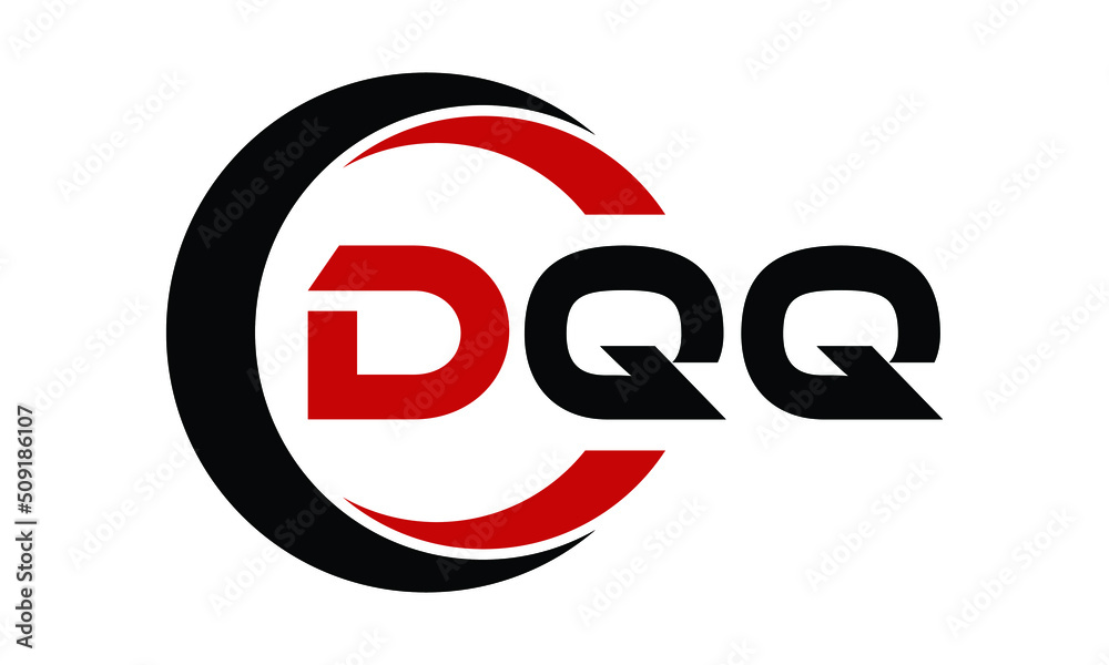 DQQ swoosh three letter logo design vector template | monogram logo ...