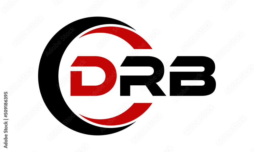 DRB swoosh three letter logo design vector template | monogram logo ...
